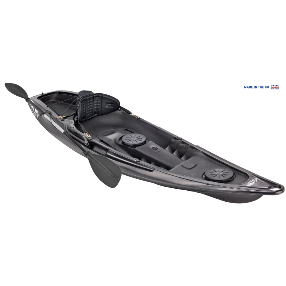 'KAAFU' Recycled Marine Plastic Single Seater Kayak Black Package Deal ...