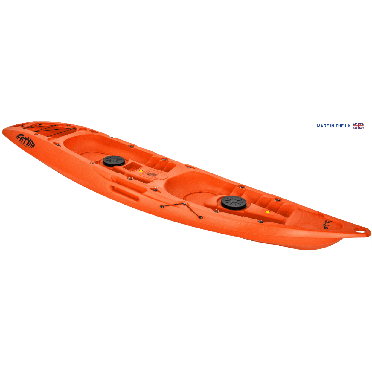 Mahee Tandem Kayak Orange - Plastic Neutral Stable & Durable – Fatyak ...